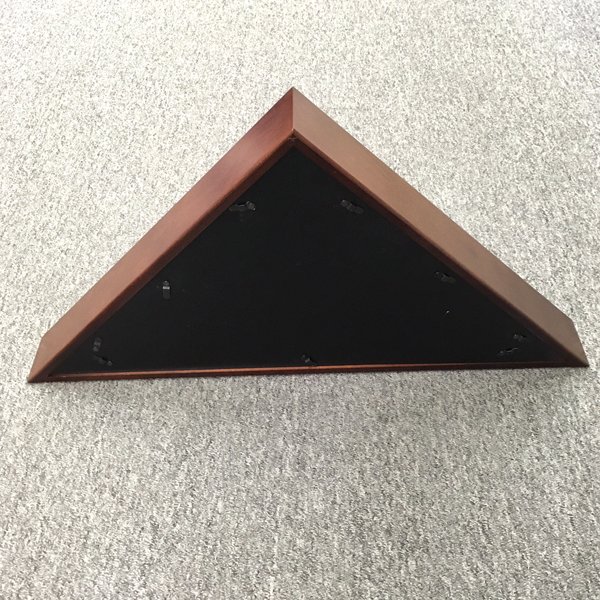 Solid Wood Memorial Triangle Flag Case With Cherry Finish For 5x9 5