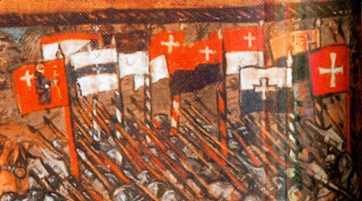 Swiss Cantons War and Military Flags