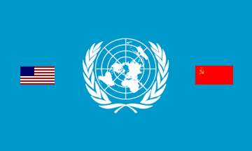 Fictional flags similar to the flag of the United Nations