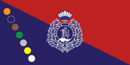 Guyana - Police Force, Prison Service and Fire Service Flags